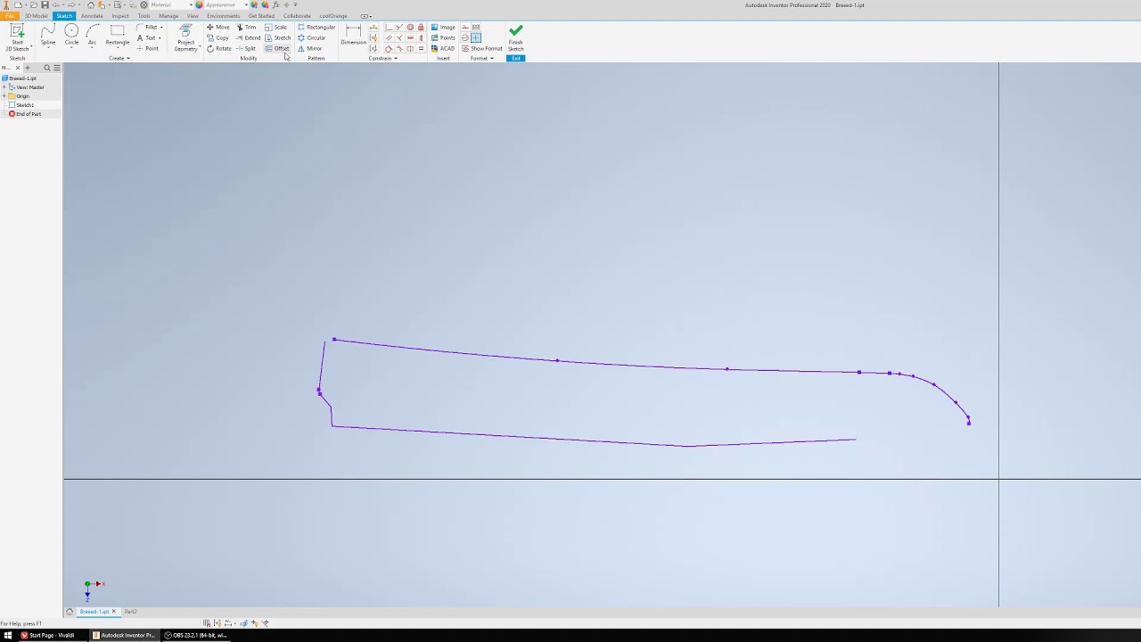 Inventor - Offset problem 1 - YouTube