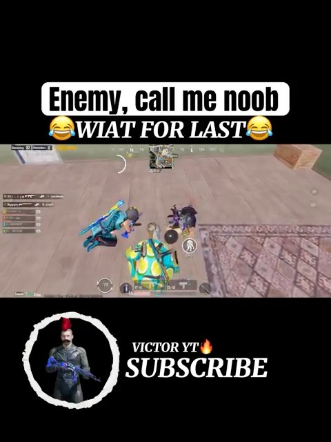 Enemy, call me noob wait for last 🤣🤣#pubgmobile #shortsfeed #bgmi # ...