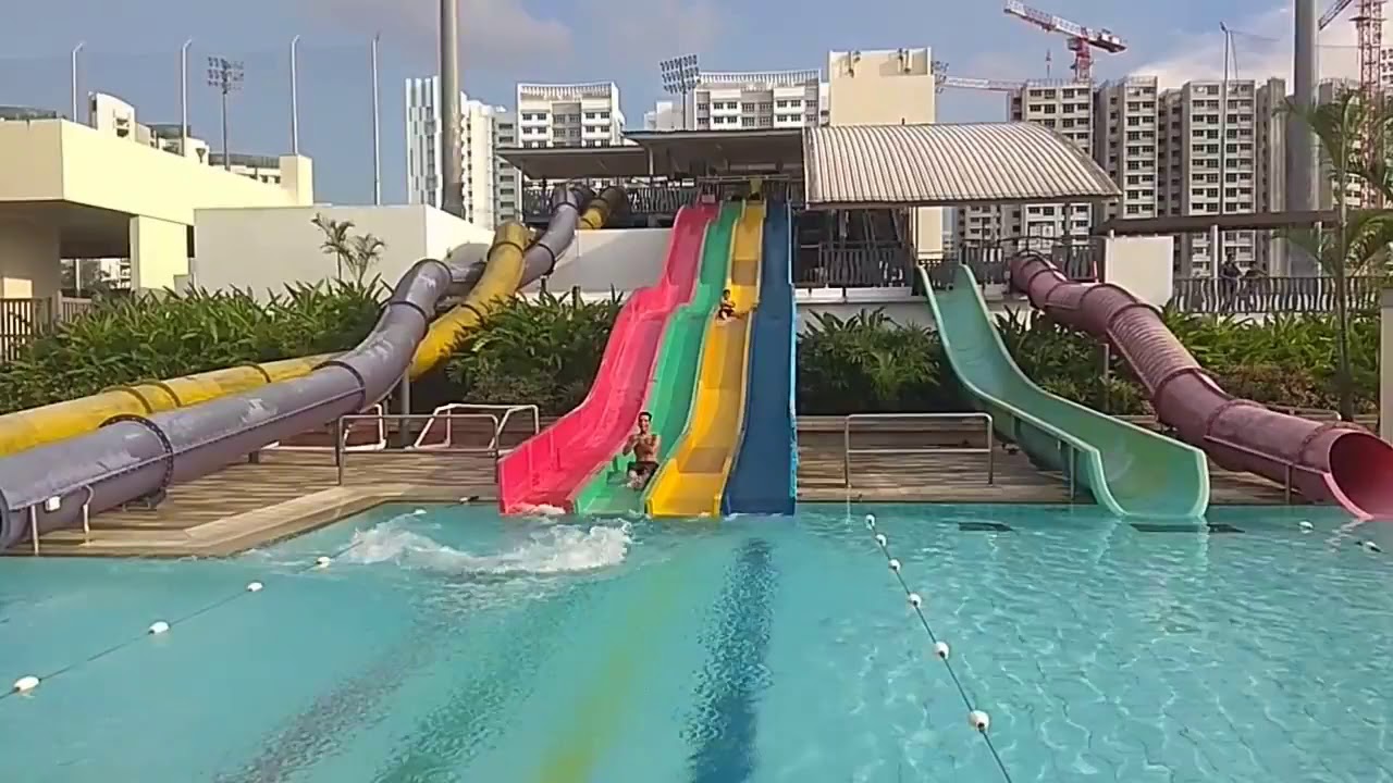 Awesome water slide pool - YouTube