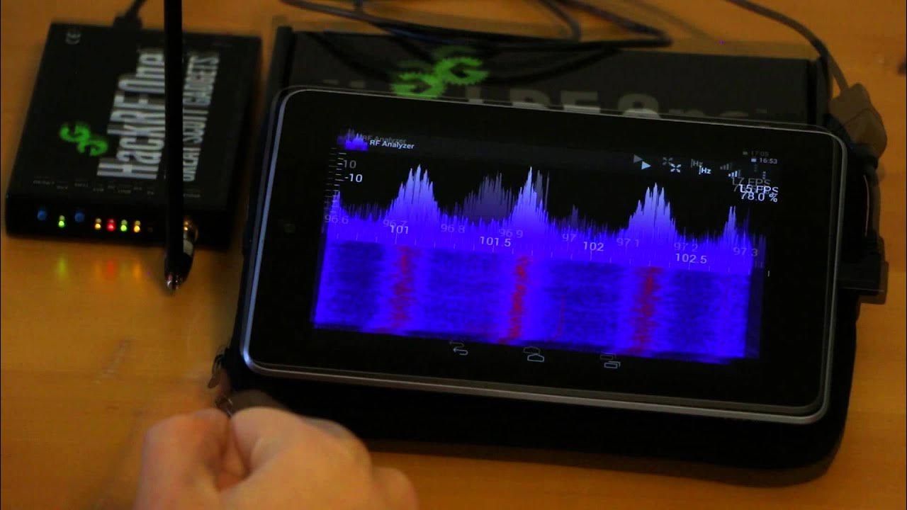 RF Analyzer demonstration - Showing a FFT plot by using an Android device and the HackRF - YouTube