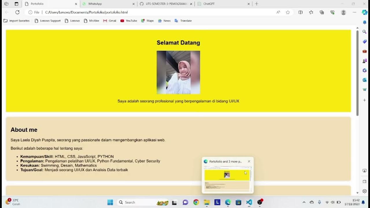 Website Pendidikan dan Website Portofolio menggunakan HTML, CSS, dan JavaScript - YouTube