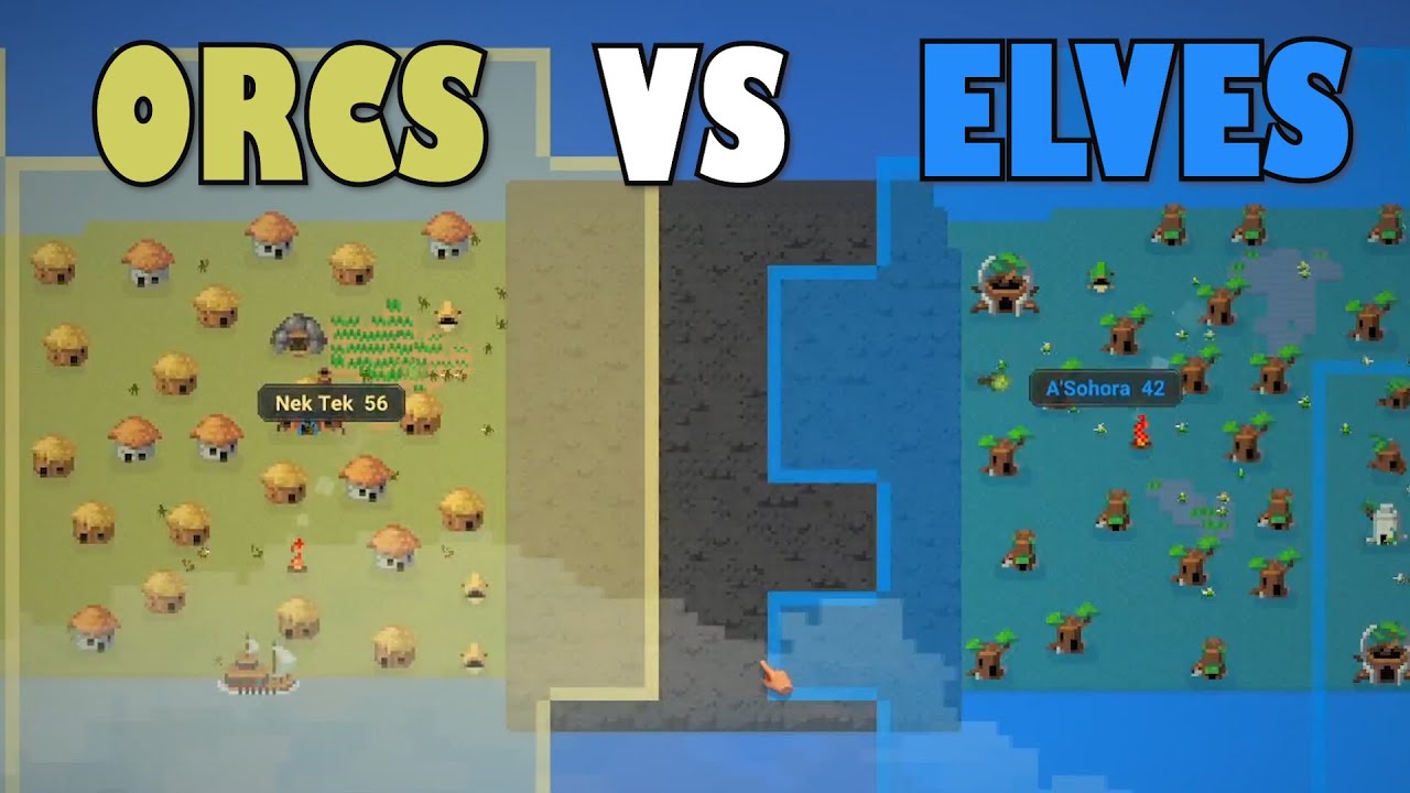Orcs versus Elves - WorldBox - YouTube