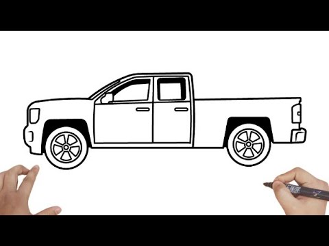How To Draw GMC Denali Sierra 2015 Truck - YouTube