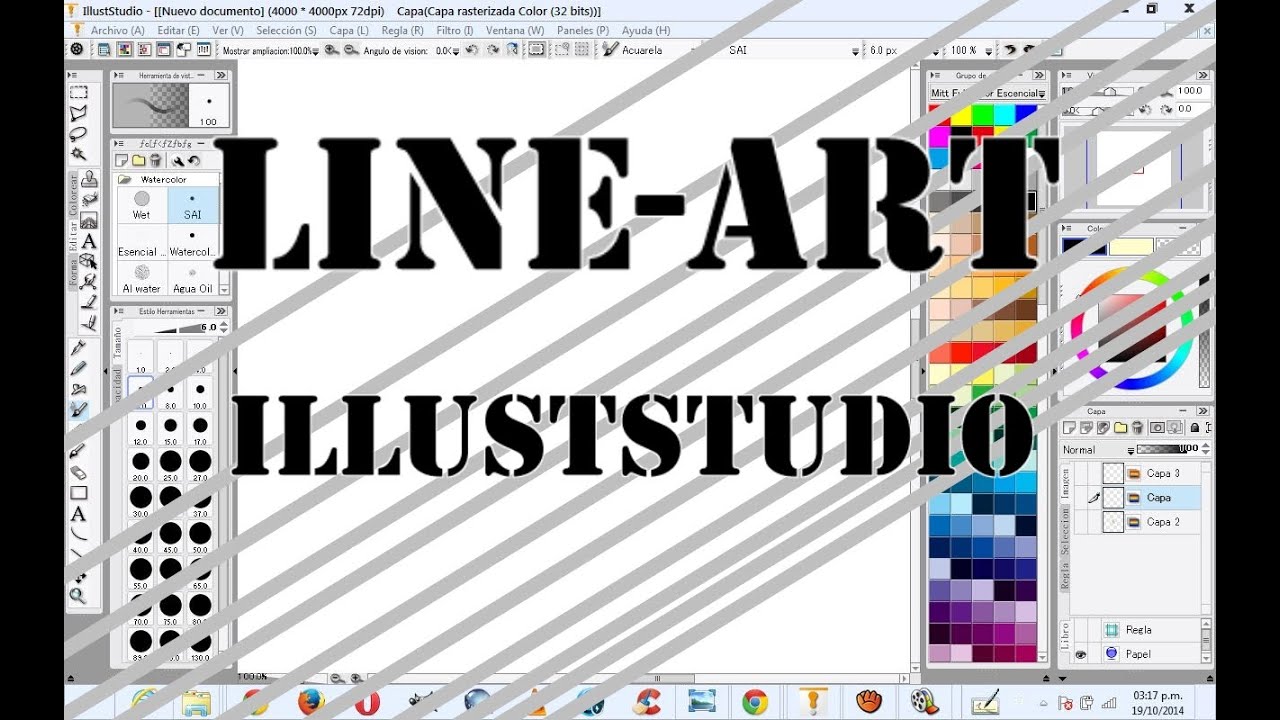 Lineart en Illuststudio - YouTube