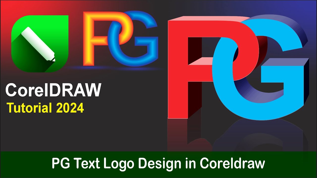PG Text Logo Design | Creative Text logo design in Coreldraw ...