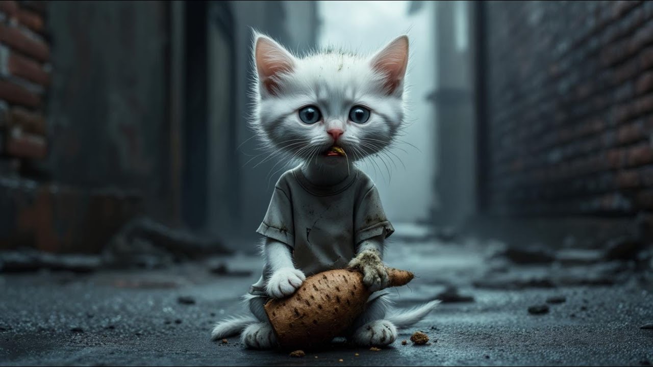 The Pitiful Kitten Cleaning – A Kitten Despised for Its Poverty | Cat ...