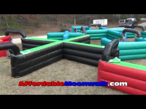 Giant Laser Tag Maze - Affordable Moonwalk - YouTube