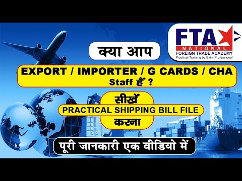 SHIPPING BILL ONLINE FILLING /CUSTOMS EDI FILLING Explain by FTA - YouTube