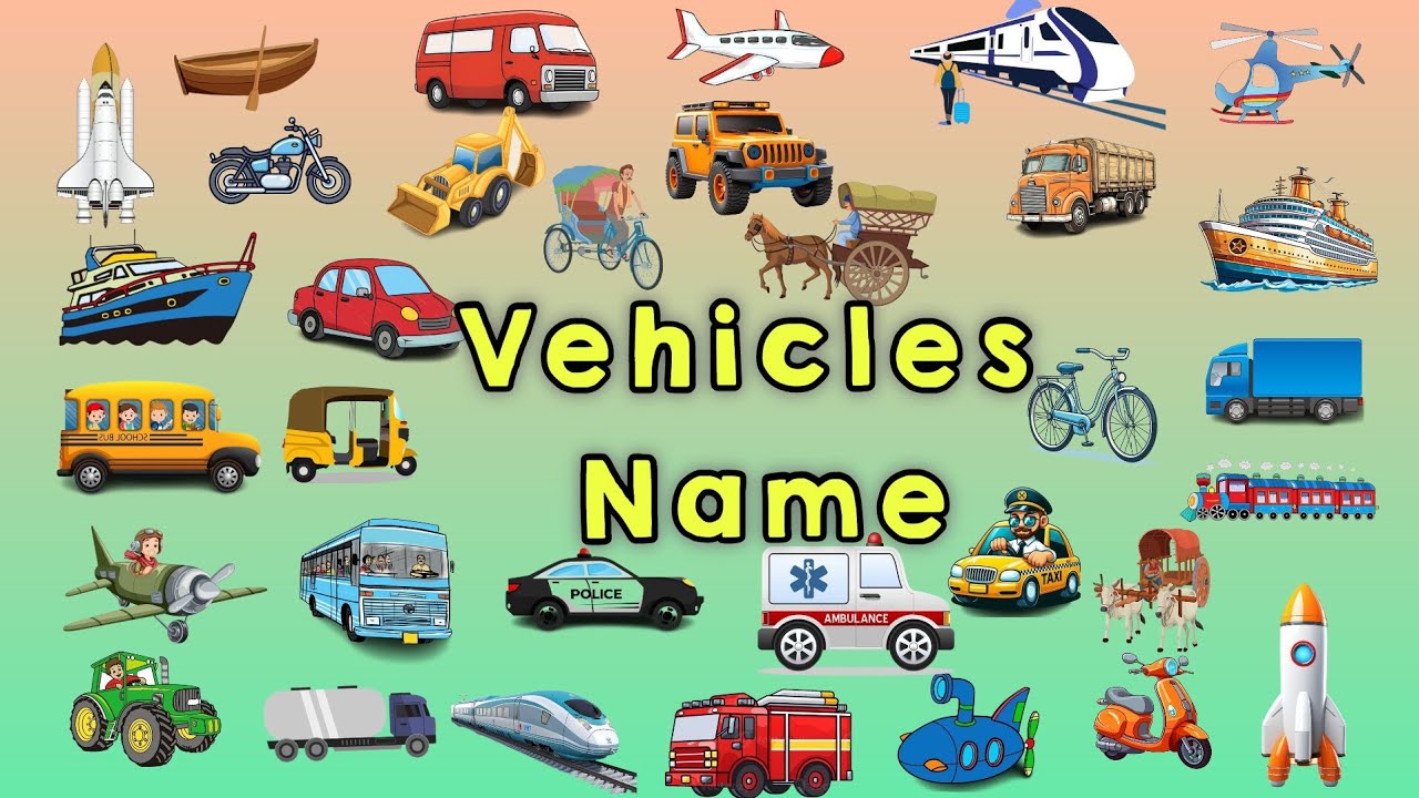 Learn Vehicles Names for Kids | Fun and Educational Video #kids # ...