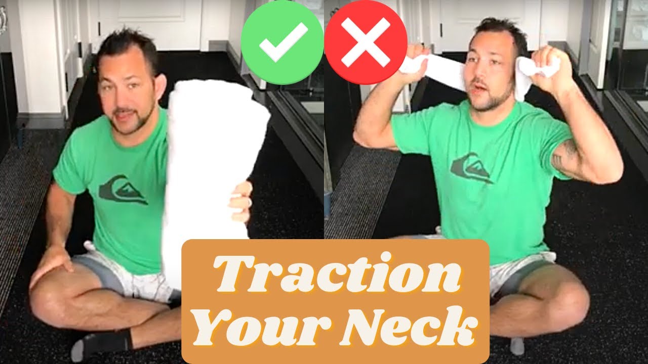 How to Traction Your Own Neck Easily - YouTube
