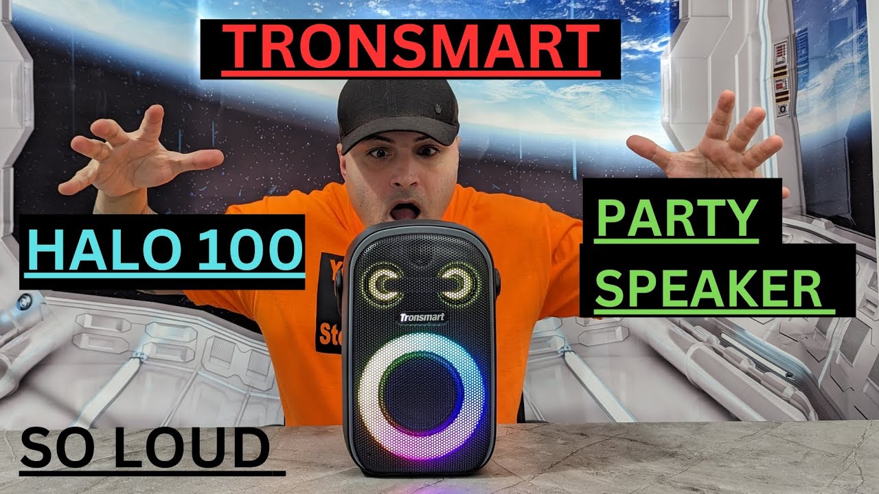 HALO 100 PORTABLE PARTY SPEAKER SO LOUD - YouTube