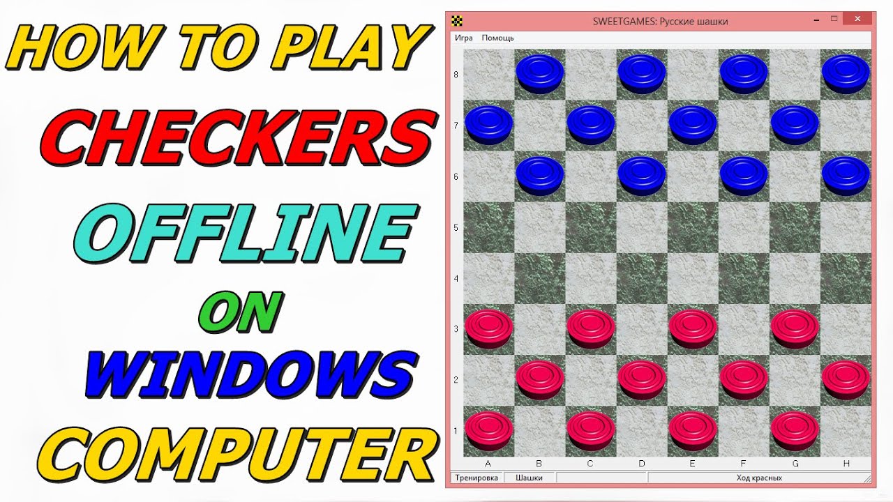 How to download and play Checkers Offline on PC Free - YouTube