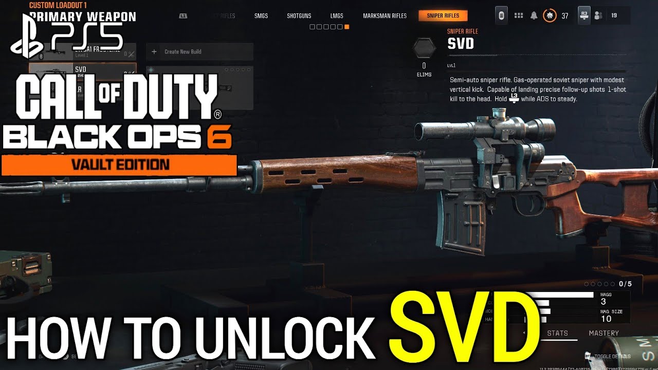 How to Unlock SVD BO6 SVD Sniper Rifle Unlock BO6 | How to Unlock SVD ...