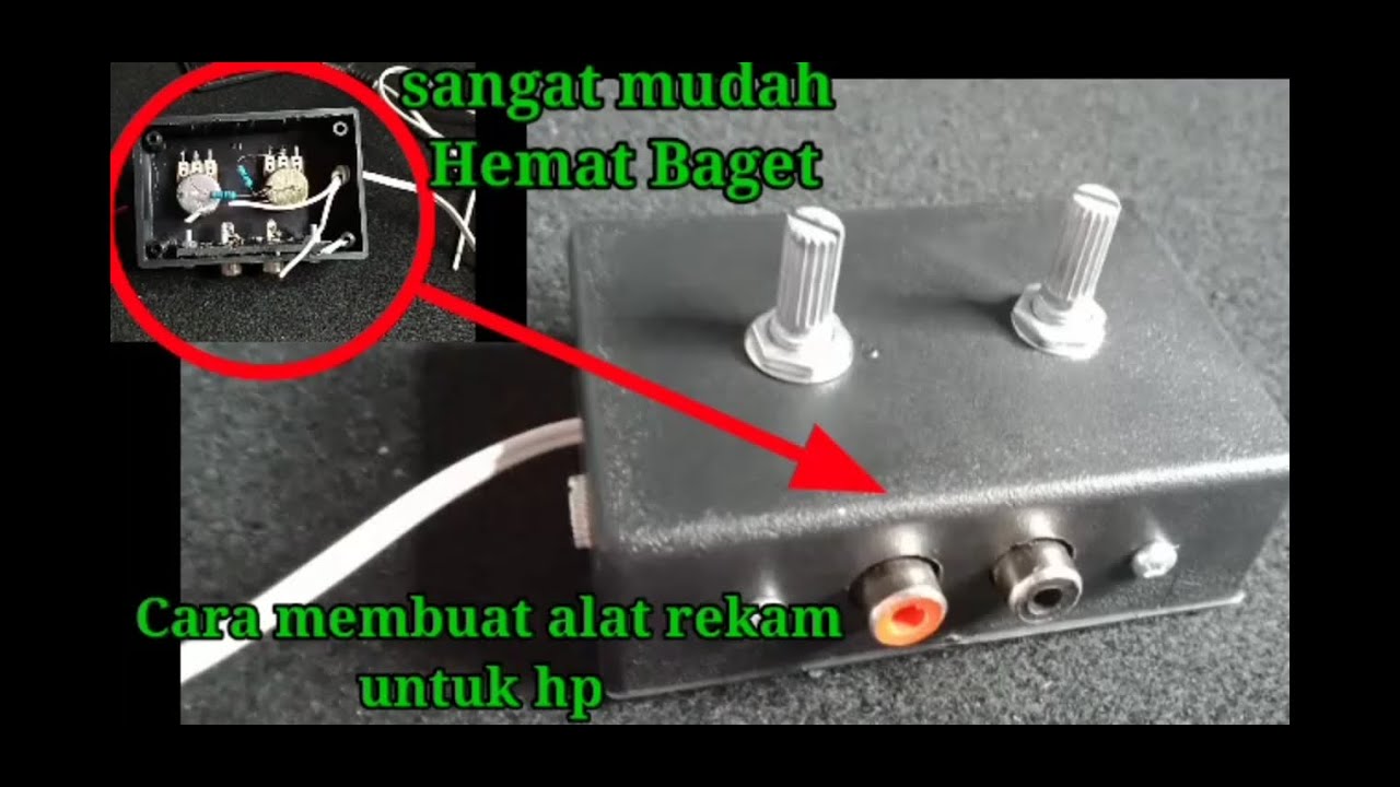 Tutorial cara membuat alat rekam audio dari mixer ke Hp - YouTube