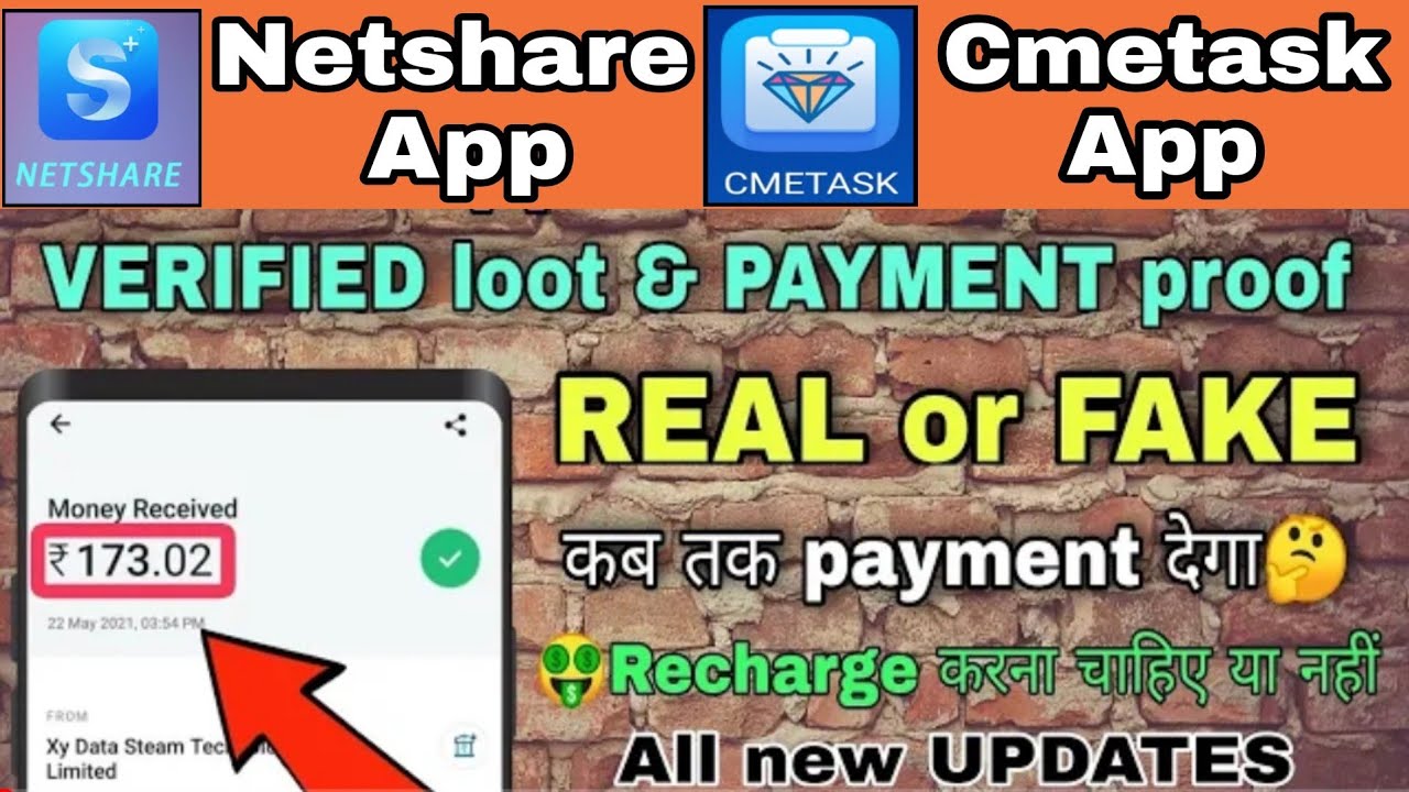 Netshare And Cmetask App Payment proof | Netshare App Earning | Cmetask ...