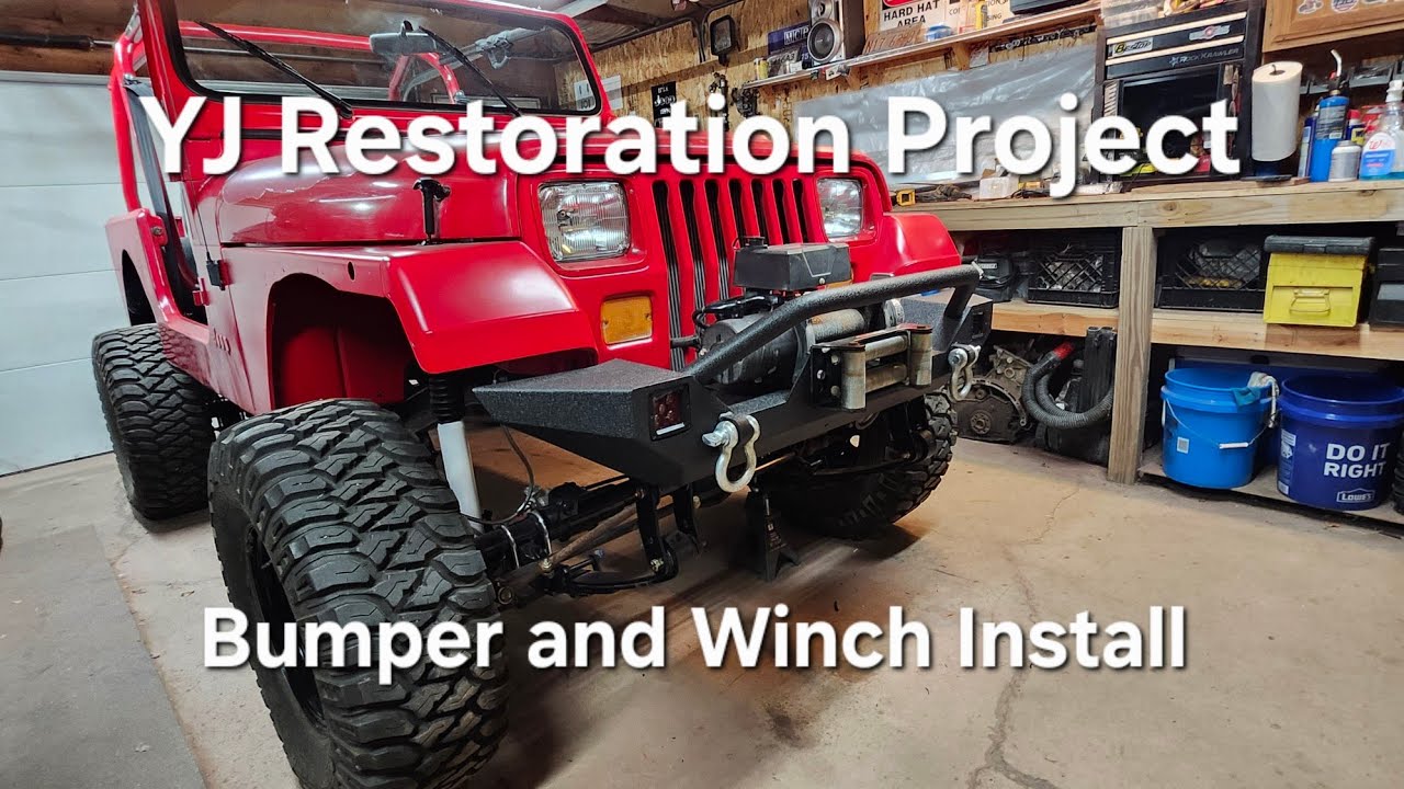 Installing a New Bumper on My Jeep Wrangler. YJ Restoration Project ...