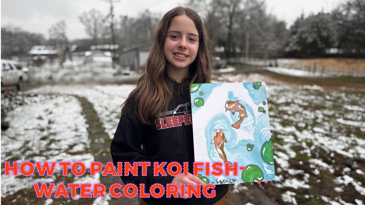 How To Paint Koi Fish Water Color with Squeeze from Sleeperdude - YouTube