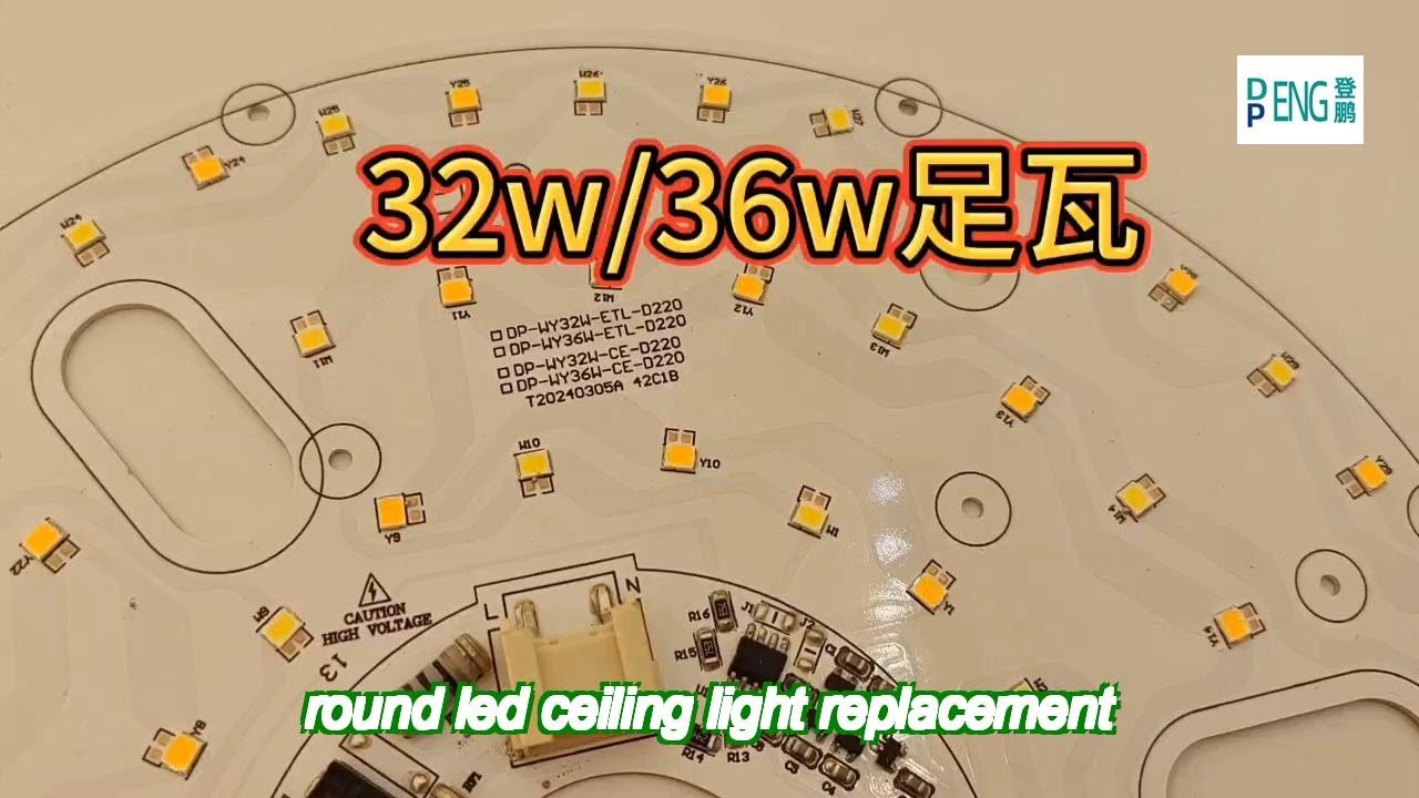 220mm dimmable round led ceiling light replacement 120v aluminum pcb ...
