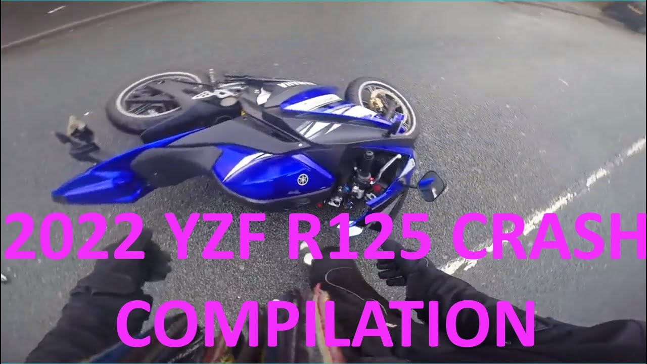 Yamaha yzf r125 motor crash compilation 2022 - YouTube
