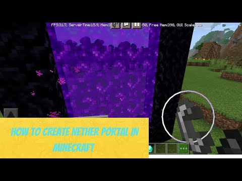 How To create nether portal in minecraft | In Creative World ...