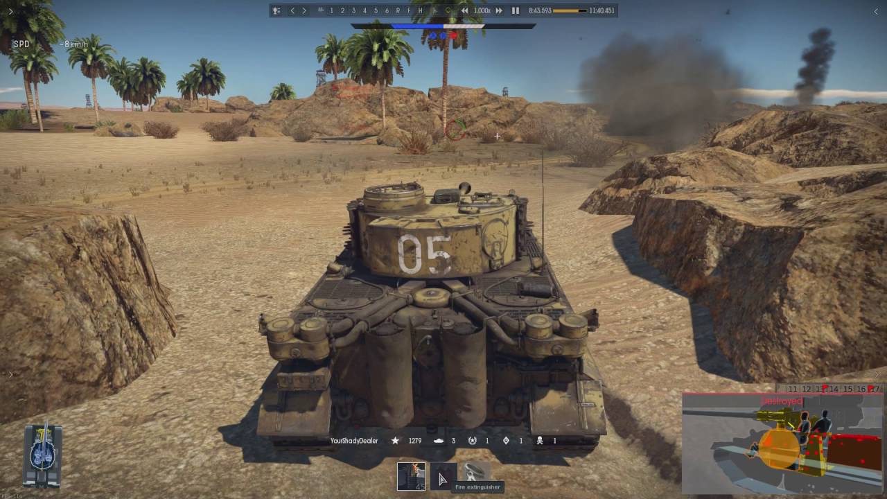 War Thunder - Tiger H1 (Replay) - YouTube