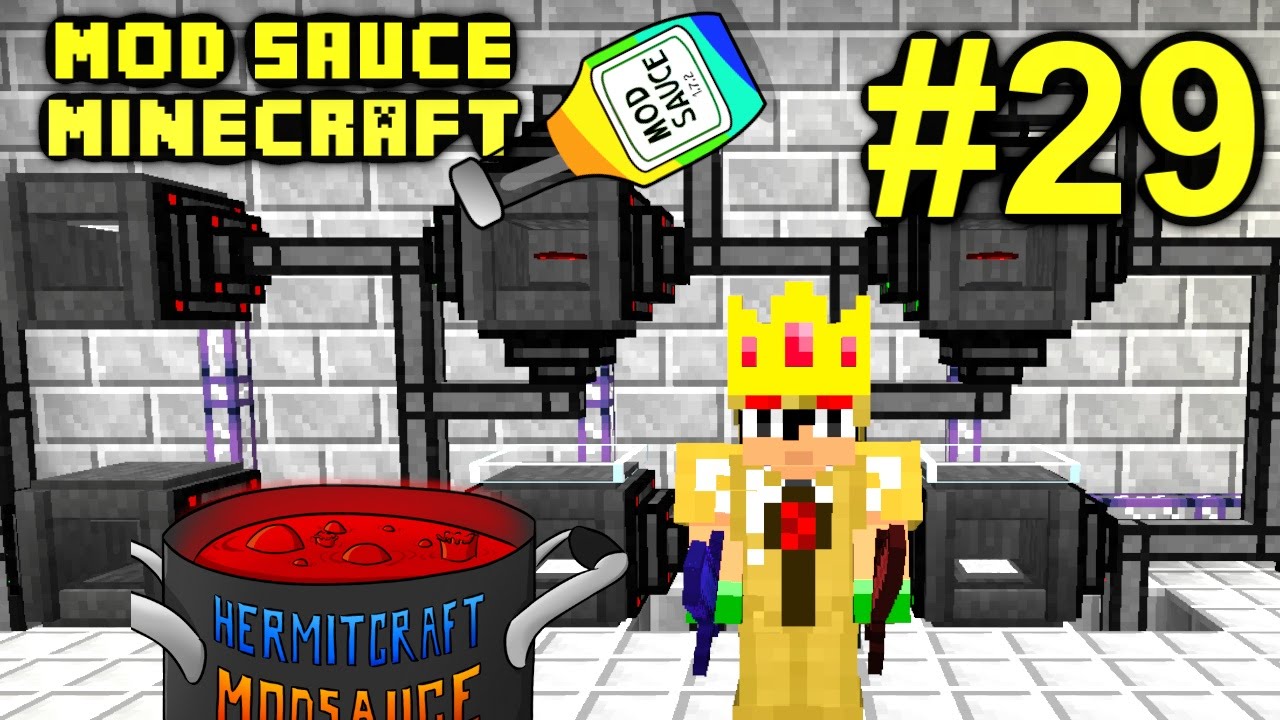 Minecraft Mod Sauce Ep. 29 - 200k Subs & AE2 !!! ( HermitCraft Modded Minecraft ) - YouTube