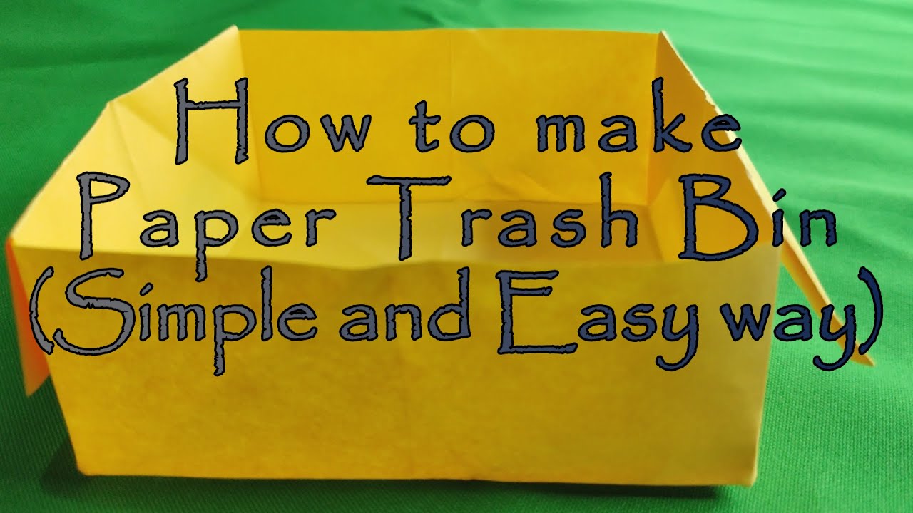 Origami || How to Make Paper Trash Bin || Paano gumawa nga paper trash ...