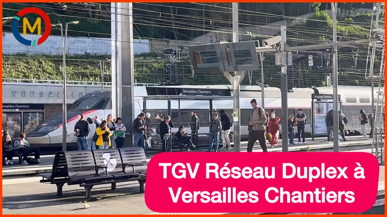 TGV Réseau duplex à Versailles Chantiers - YouTube