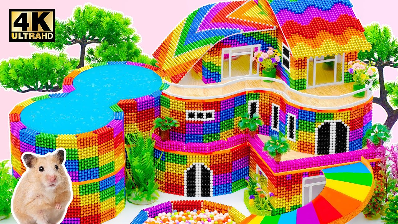 Upgrading A Simple LEGO House To A Beautiful Villa With Water Slide And ...