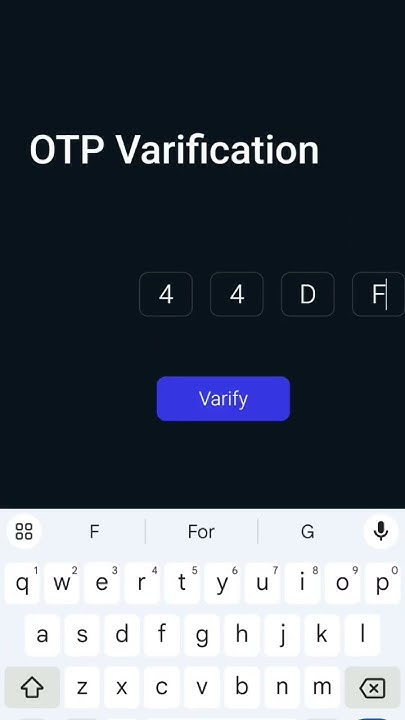 Create A Otp Varification Using Html Css Javascript Coding Youtube 1414