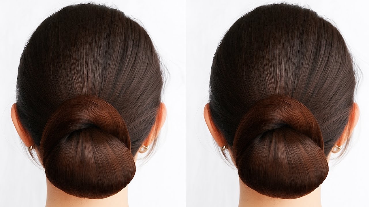 Simple & Sleek Bun Hairstyle for Office and Party | Modern Yet Stunning ...