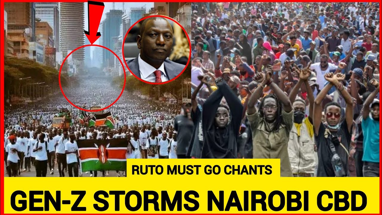 Ruto Must Resign! Angry GEN-Z storms Nairobi CBD chanting Ruto must go ...