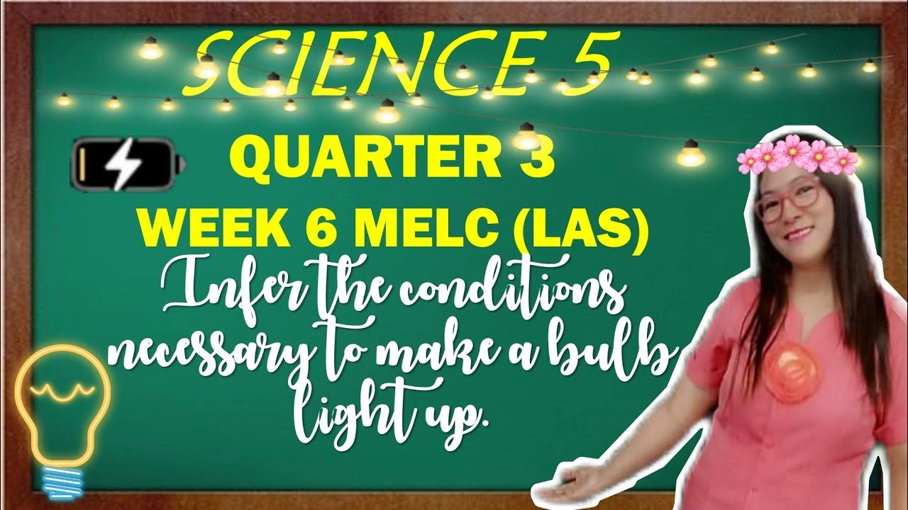 SCIENCE 5 QUARTER 3 - WEEK 6 - MELC - INFER THE CONDITIONS NECESSARY TO ...