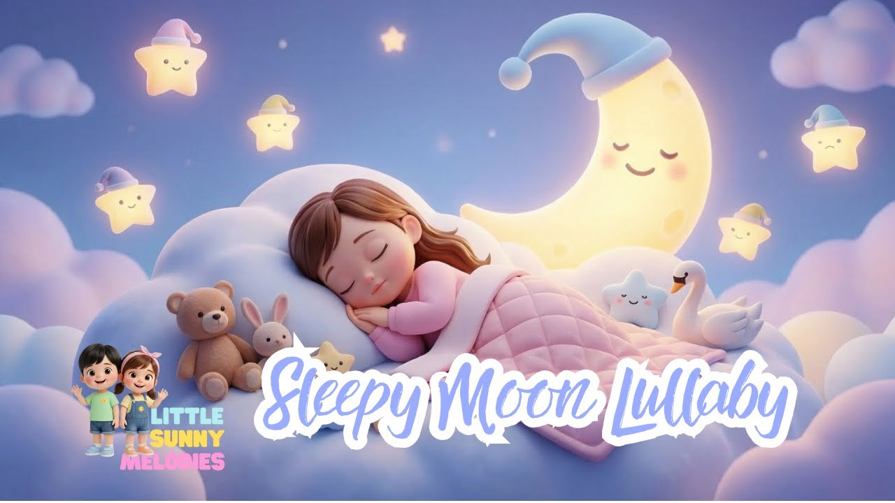 Sleepy Moon Lullaby | Baby and Toddlers Sleep Music | Gentle Bedtime ...