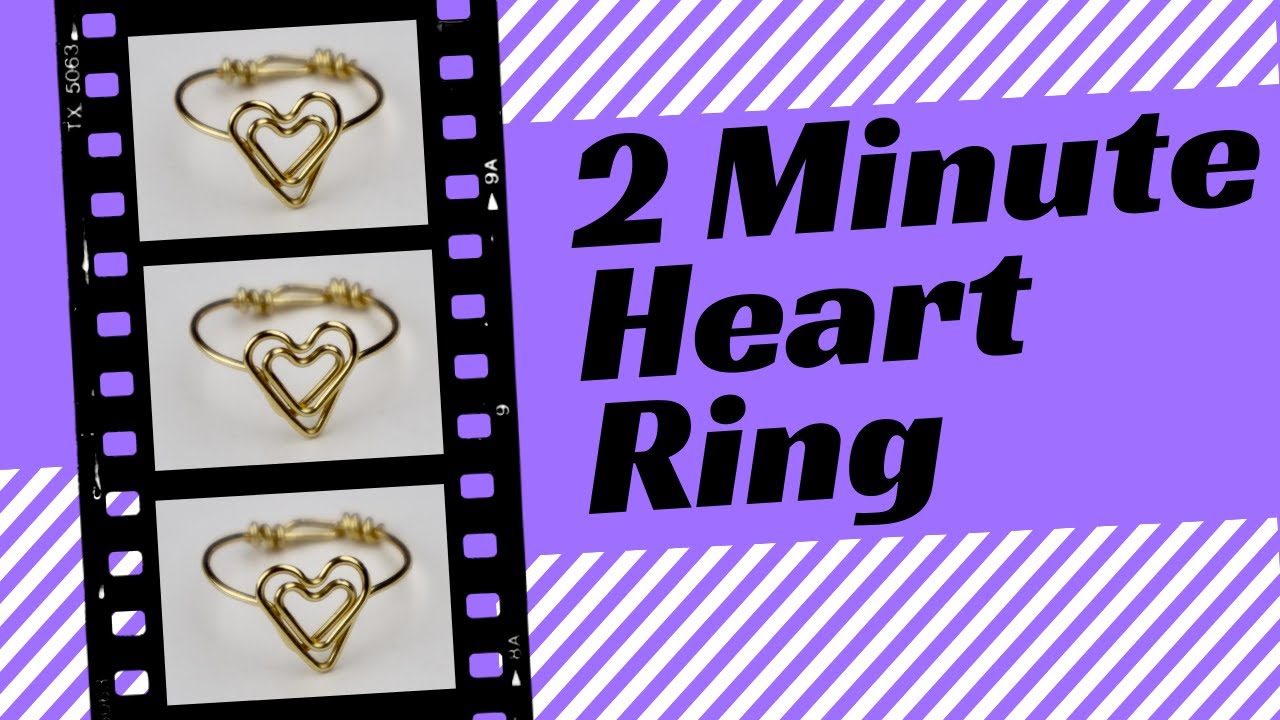 DIY Wire Heart Ring // 2 Minute Ring Tutorial - YouTube