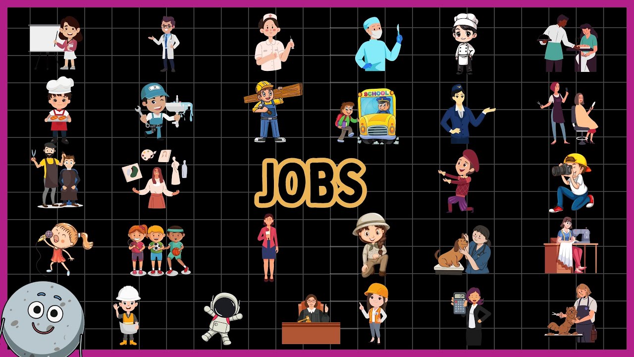 28 Jobs Names for Kids - Learn Professions for Children - YouTube
