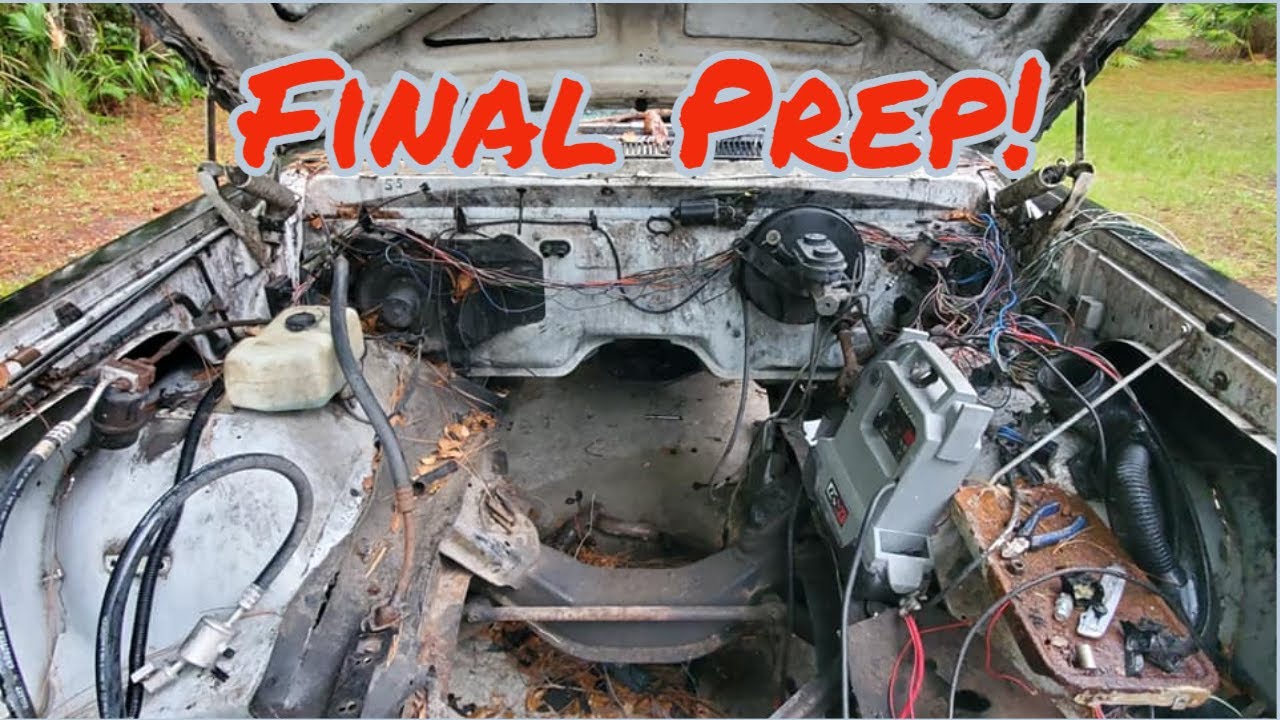 D150 Gen 3 Hemi Swap Part 4 - Engine Bay Prep (Wiring and Clutch Master ...