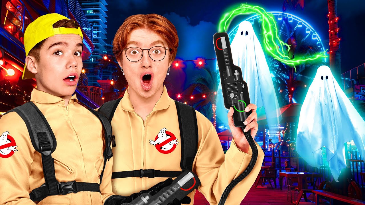 GHOSTBUSTERS in Real Life ! – In A Theme Park - YouTube