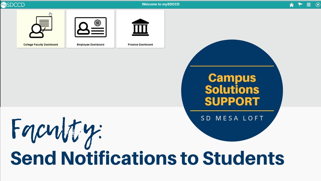 Campus Solutions - Send Notifications to Students - YouTube