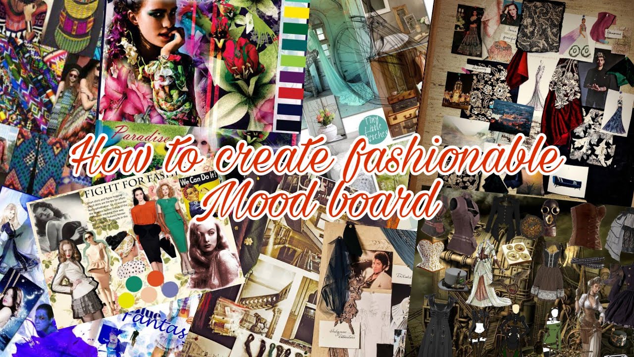How to Create fashionable moodboard / theme board / colour board ...