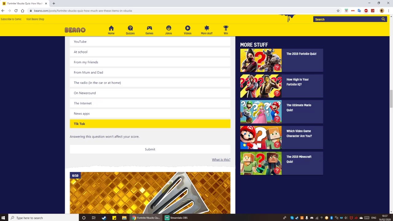 Beano quizzes - YouTube