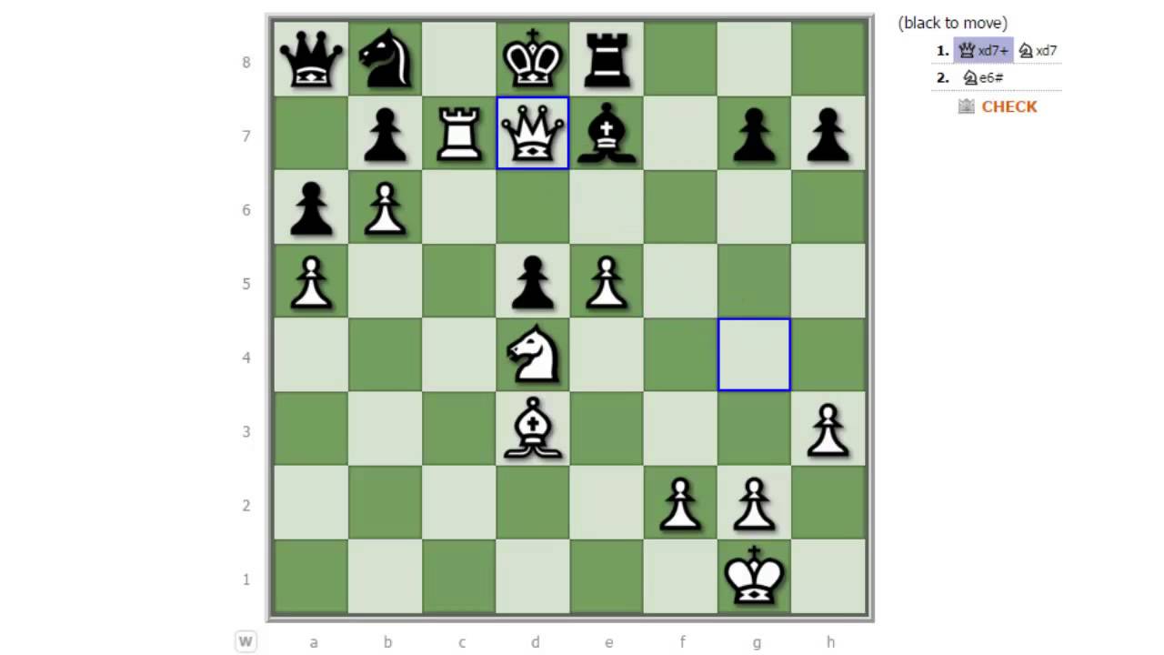 Mate in Two Moves - Puzzle 1 | Chess - YouTube