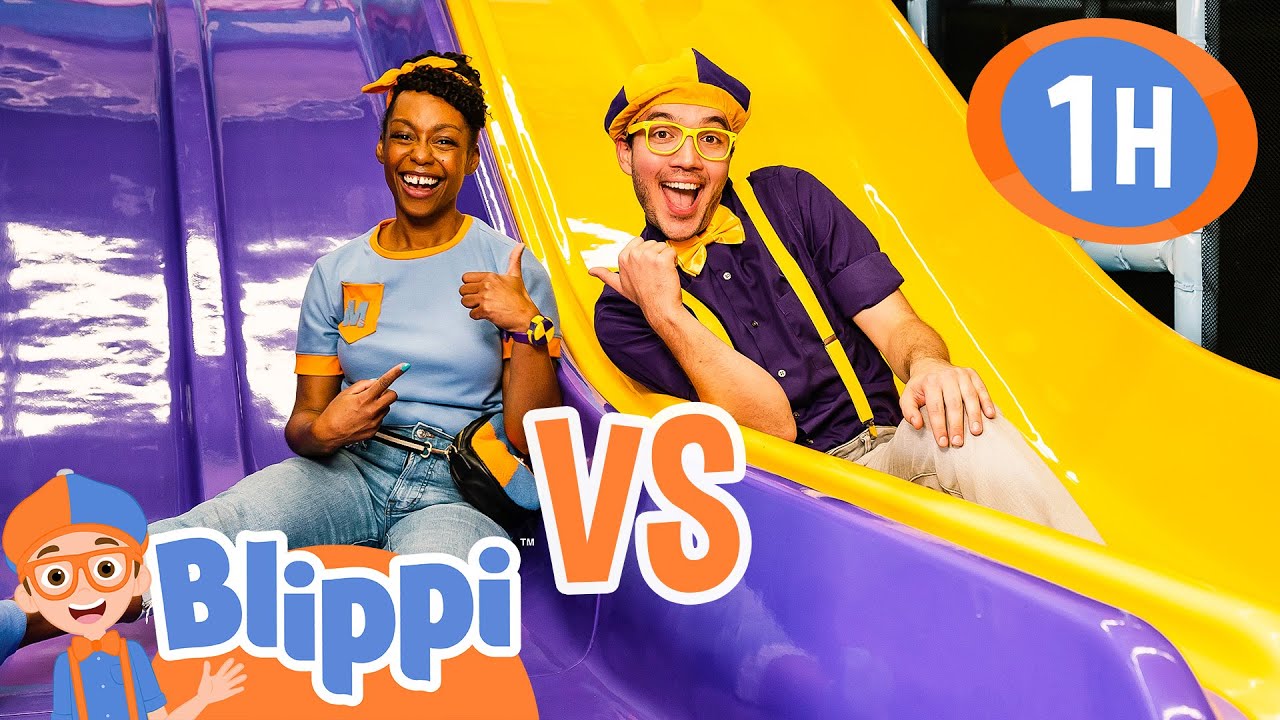 Blippi VS Meekah at the Indoor Playground! Funny Stories for Kids - YouTube