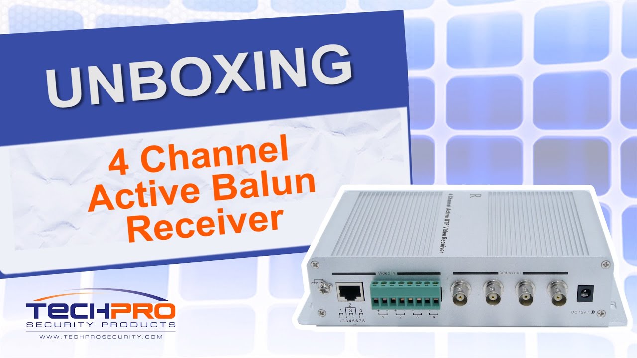 Unboxing - 4 Channel Active Balun Receiver - YouTube