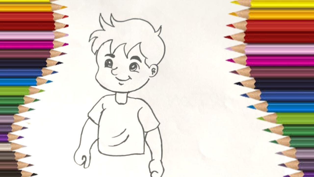 How To Draw A Boy||Step By Step Drawing||Cute Boy Art||Made4kids - YouTube