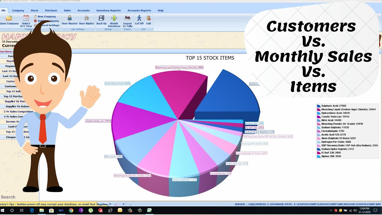Customer Vs. Items Vs. Monthly Sales || Complete Accounts & Inventory ...