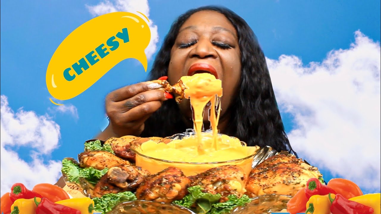 CHICKEN DRIPPIN IN CHEESE SAUCE | LET'S TALK ABOUT IT!! | EAT WITH ME ...