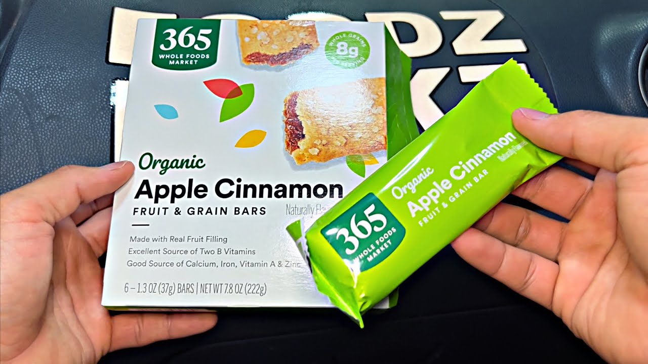 365 Apple Cinnamon Fruit & Grain Bars - Organic Food Review 184 - YouTube