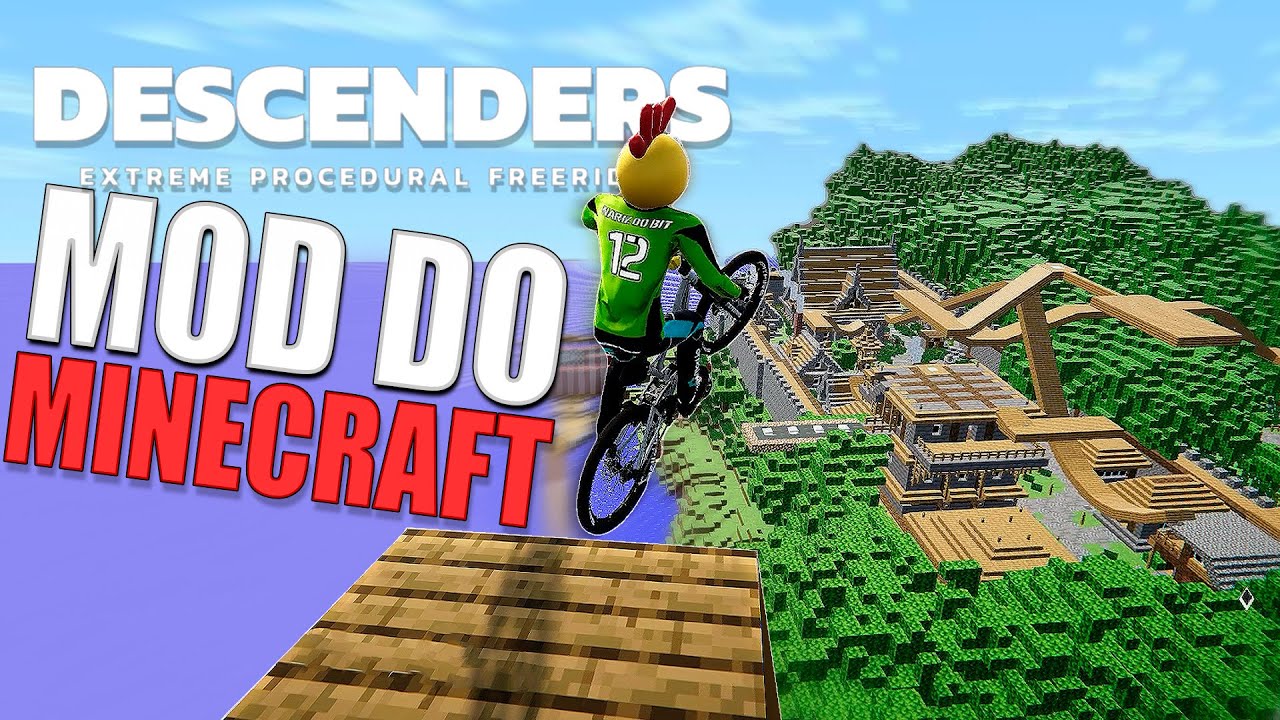 Minecraft com Bicicletas é diferente mas é Descenders - YouTube