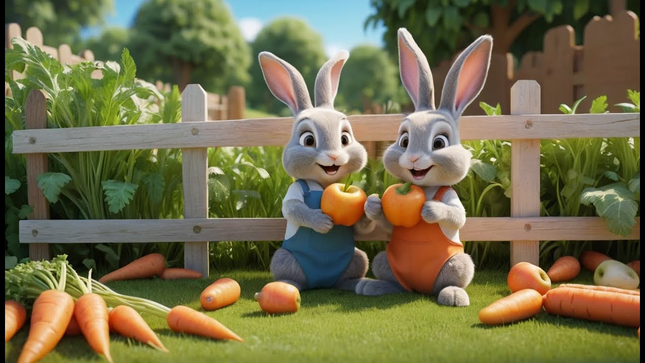 Five Little Bunnies Jumping on the Ground | Fun Nursery Rhyme for Kids ...